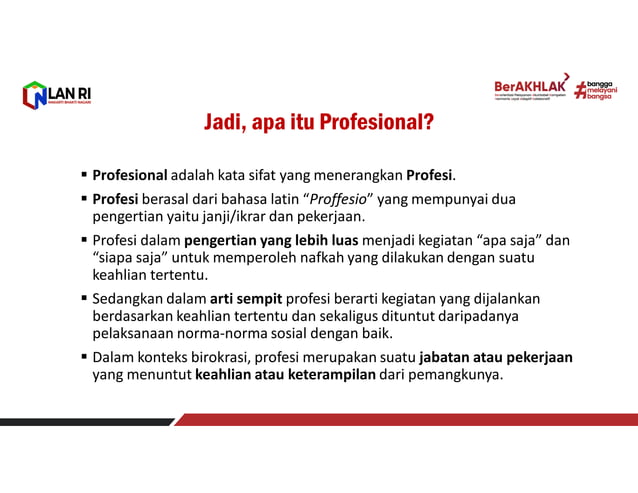 Profesionalisme ASN | PDF