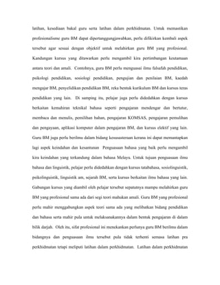 Profesionalisme guru Bahasa Melayu | PDF