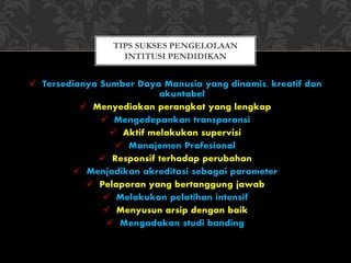 Profesionalisme pengelolaan institusi pendidikan | PPT