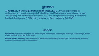 My BIM Profesional Portafolio English version | PPTX