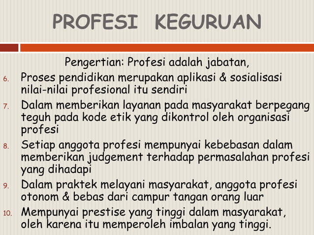 PROFESI PENDIDIKAN | PPT