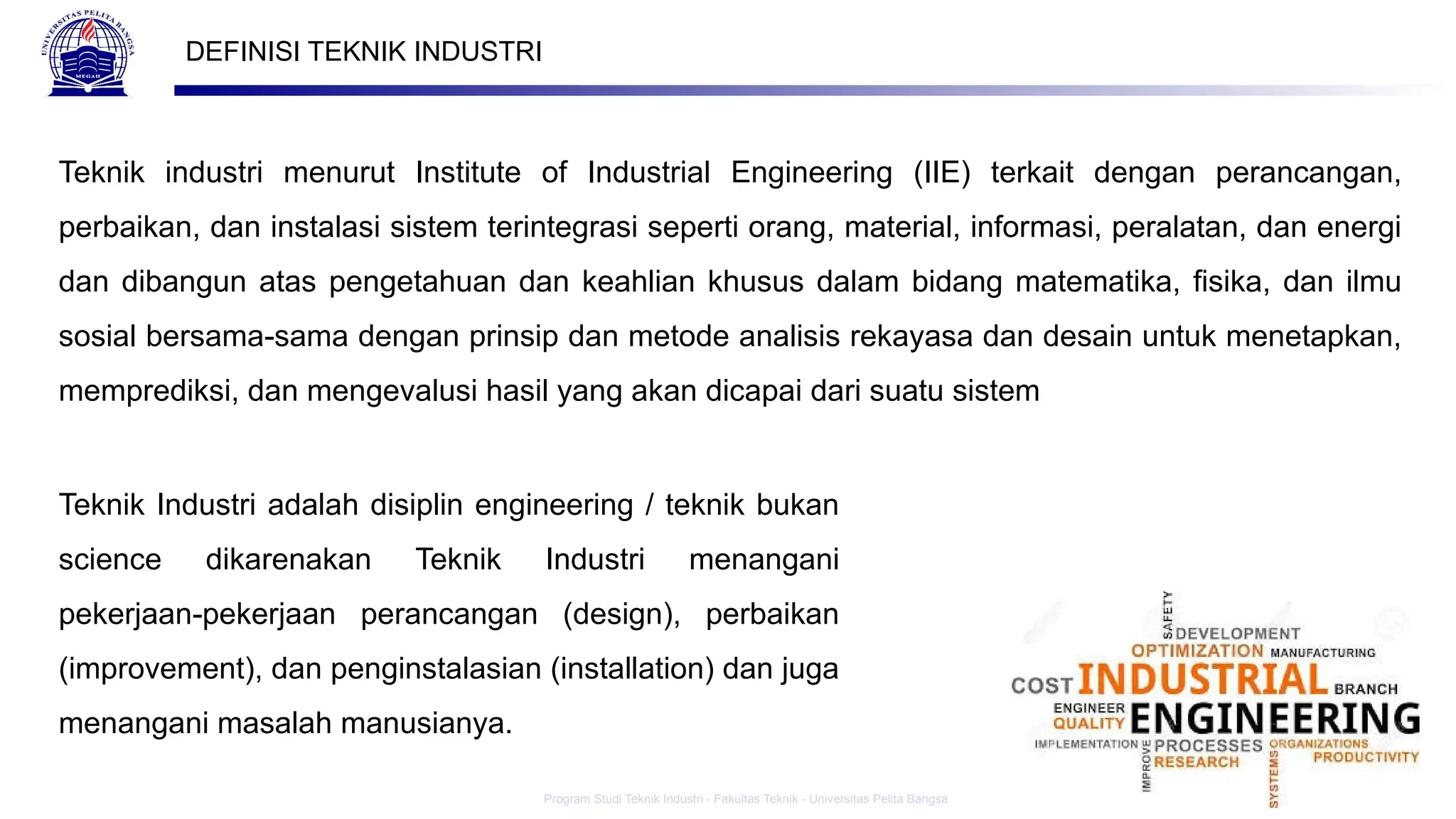 PROFESI SARJANA TEKNIK INDUSTRI (TUGAS KELOMPOK) | PPT