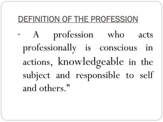 nursing as a profession its part of nurisng foundation.ppt