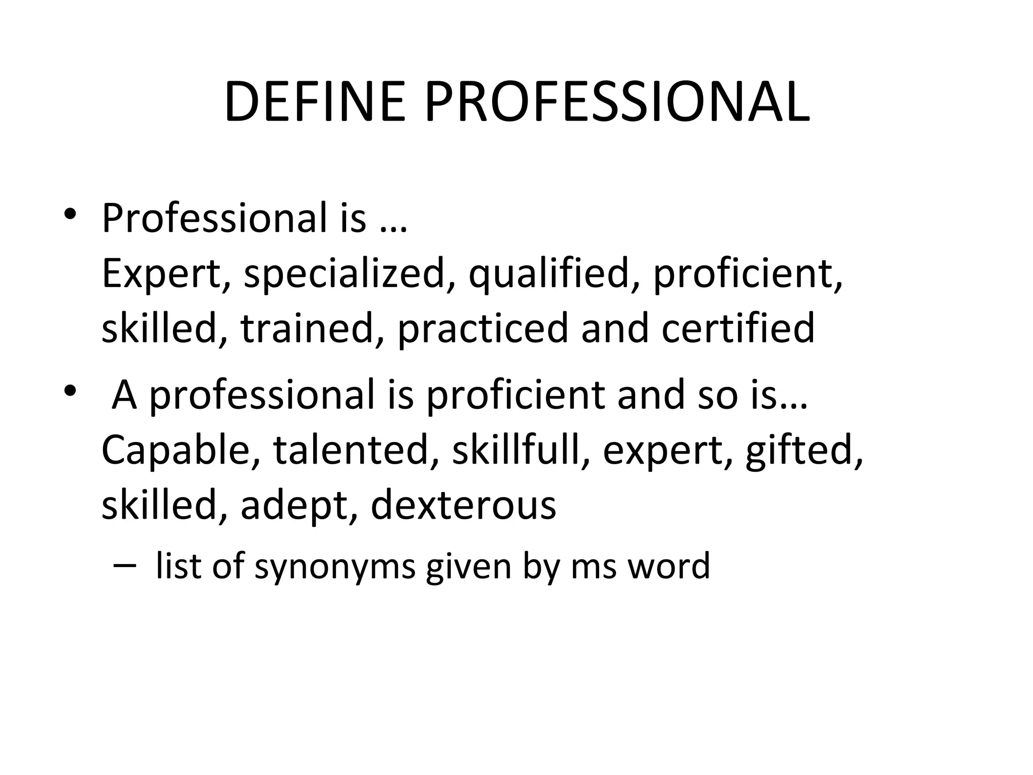 Professional | PPT