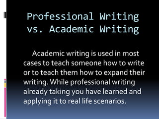 Professional and-academic-writing | PPTX