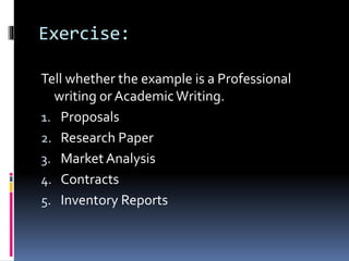 Professional and-academic-writing | PPTX