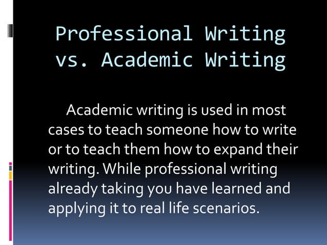 Professional and-academic-writing | PPTX