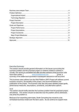 Professional Business Case | DOCX
