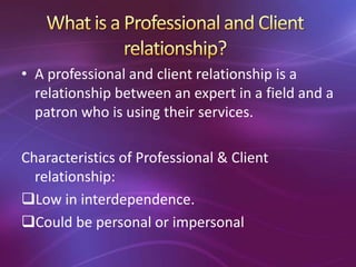 Professional client relationship | PPTX