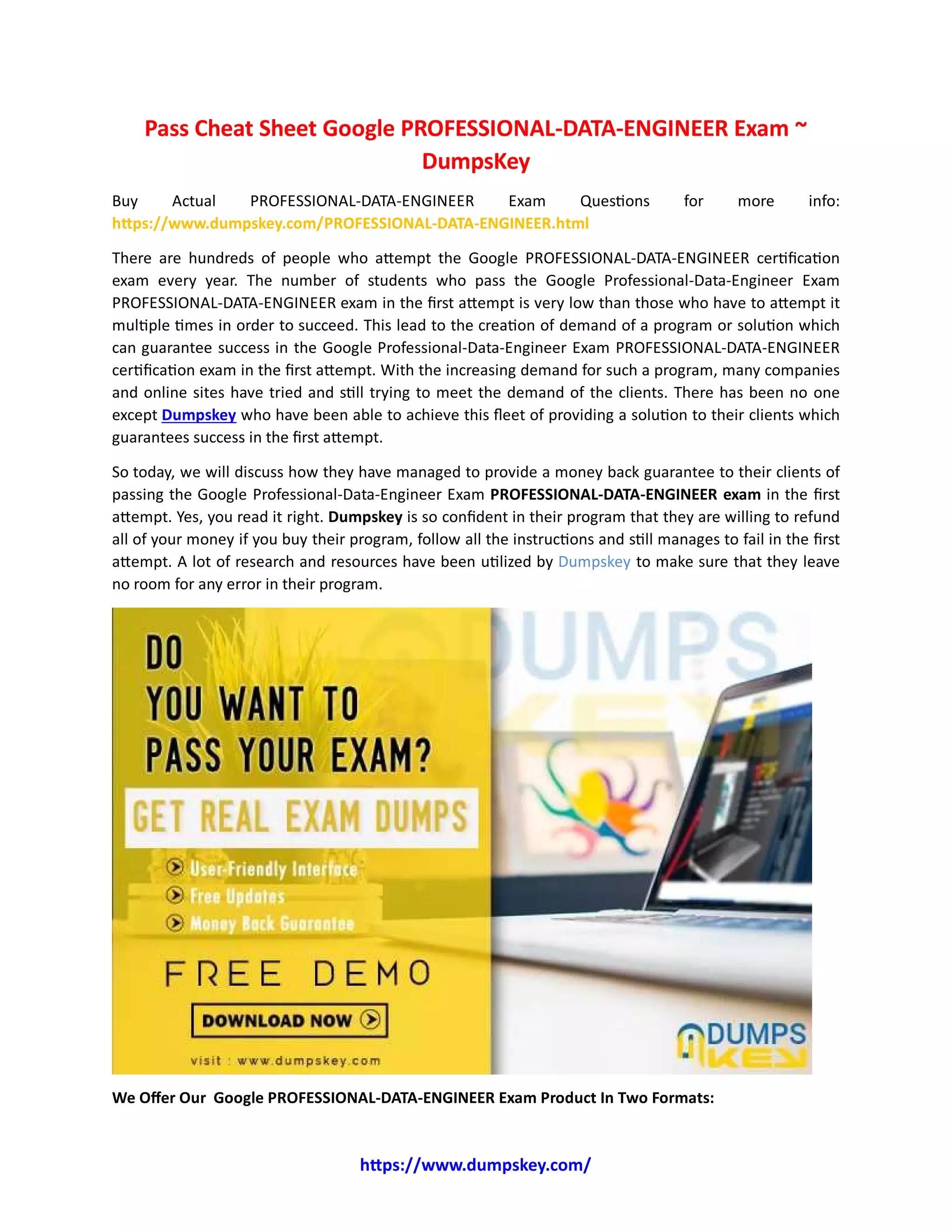 Google Professional-Data-Engineer Cheat Sheet PDF ~ Brain Dumps | PDF