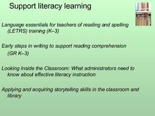 Professional Development - School Library Media Centers | PPT | Free ...