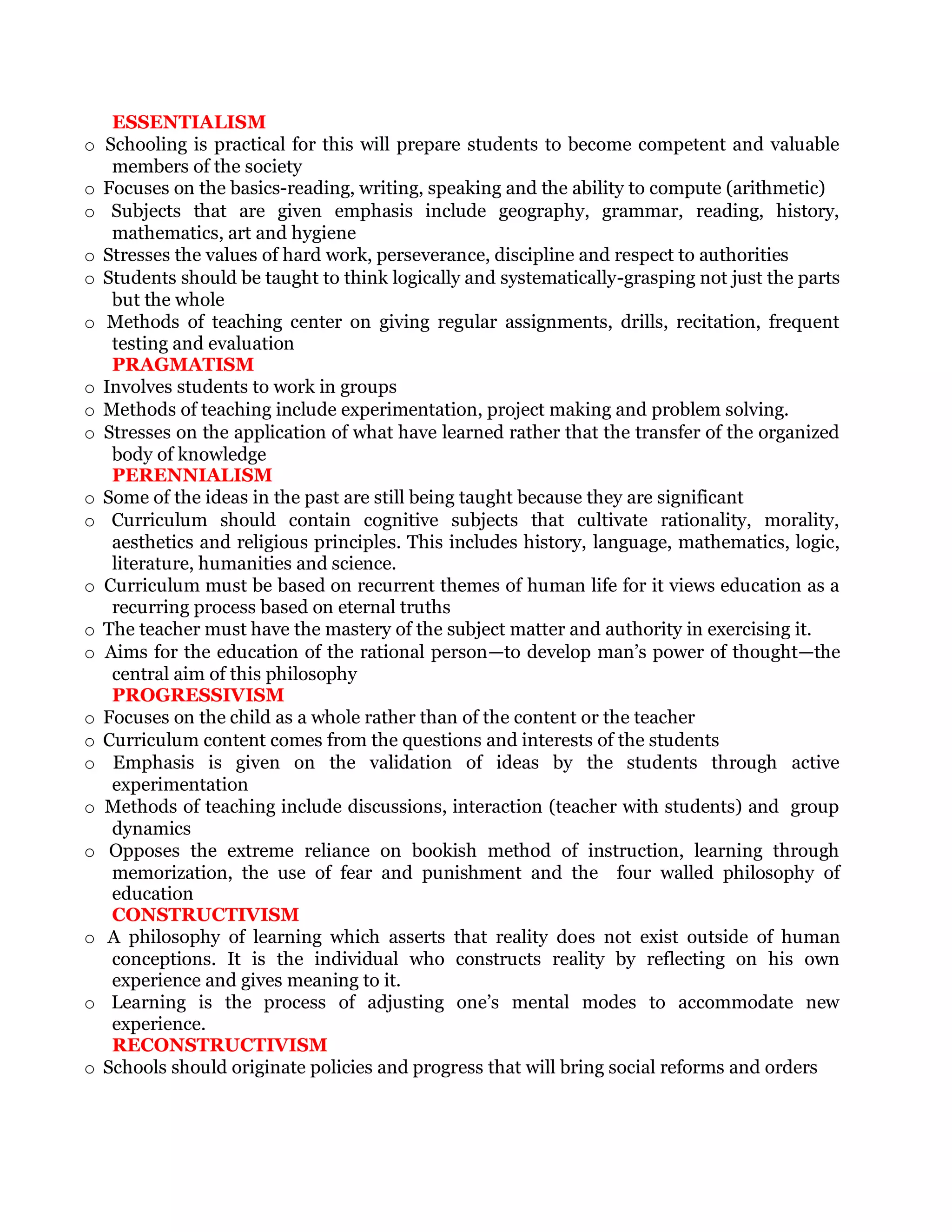 Professional education-test-with-rational-answers1 (1) | PDF | Education