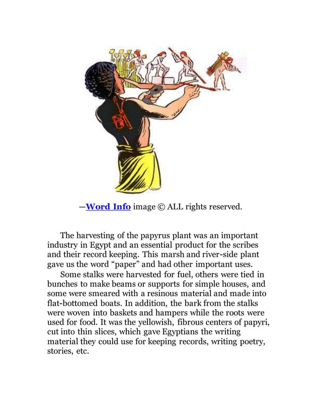 Professional egyptian scribe story, part 2 of 2 (scribe tools and ...