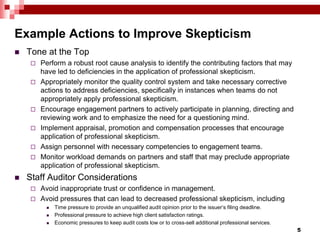 Professional Skepticism Panelist Discussion | PPT