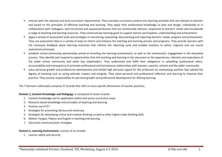 Professional standards-for-teachers-in-the-philippines | PDF