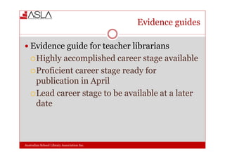 Australia Professional Standards for Teachers: Teacher Librarian ...