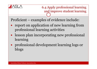 Australia Professional Standards for Teachers: Teacher Librarian ...