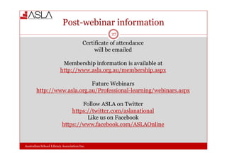 Australia Professional Standards for Teachers: Teacher Librarian ...