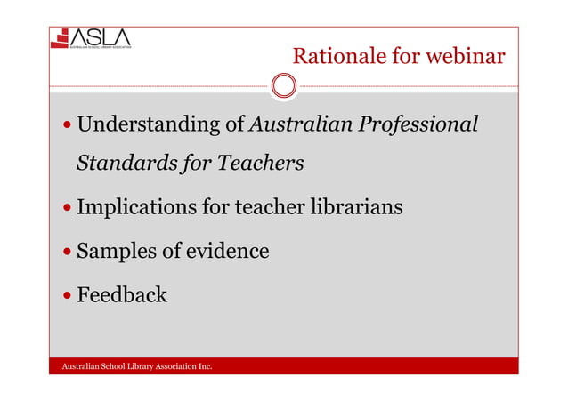 Australia Professional Standards for Teachers: Teacher Librarian ...