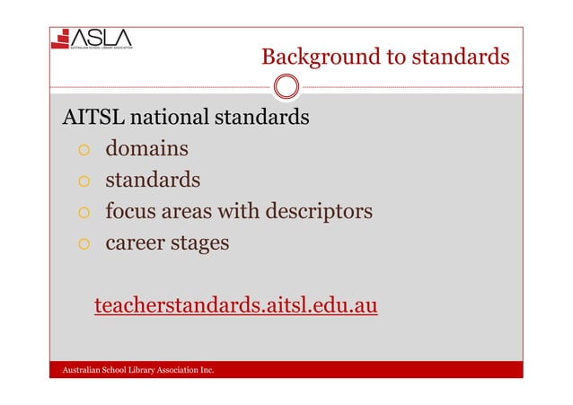 Australia Professional Standards for Teachers: Teacher Librarian ...