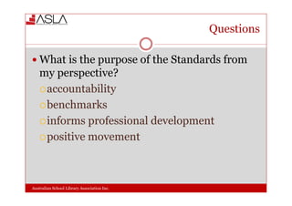 Australia Professional Standards for Teachers: Teacher Librarian ...