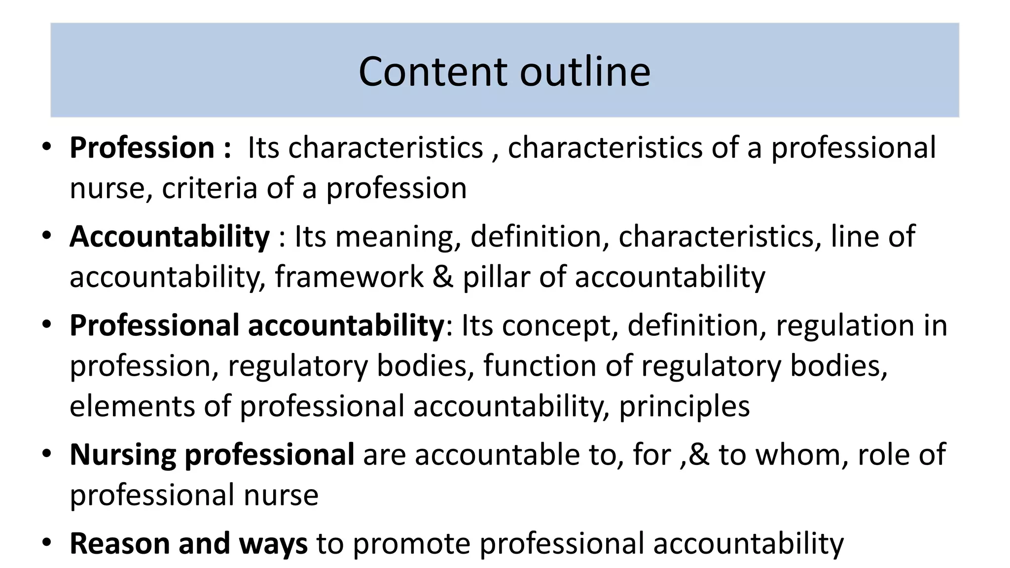 Professional accountability | PPTX