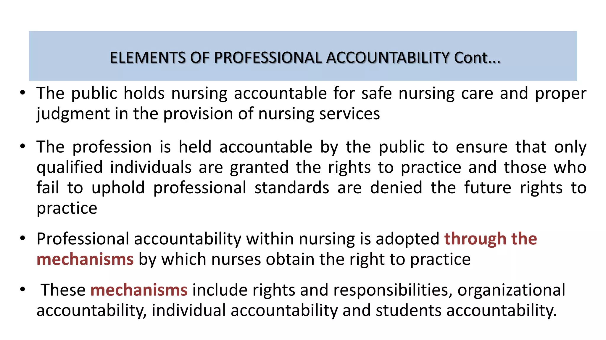 Professional accountability | PPTX