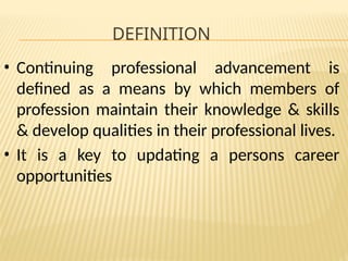 PROFESSIONAL ADVANCEMENT FOR B.SC NURSING, .pptx