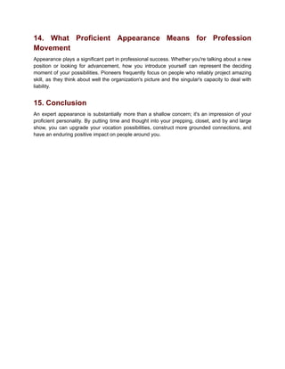 Professional Appearance_ The Key to Success in Business and Personal ...