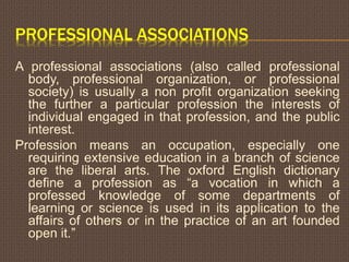 Professional associations | PPTX