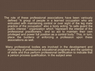 Professional associations | PPTX