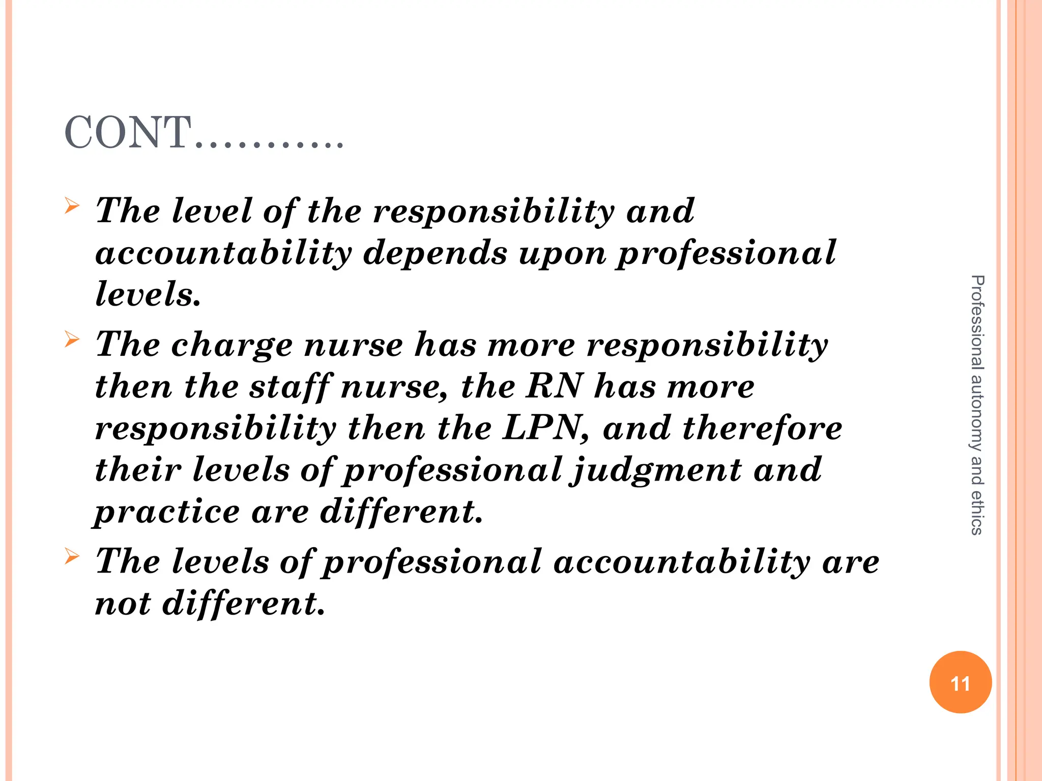 professional autonomy & ethics post rn.ppt