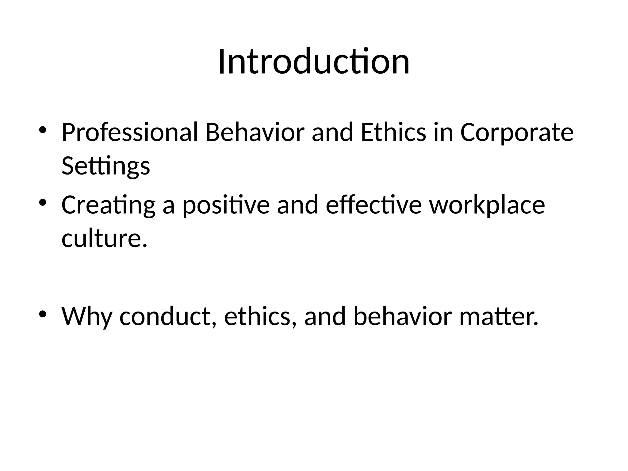 Professional Behavior and Ethics Presentation | PPTX
