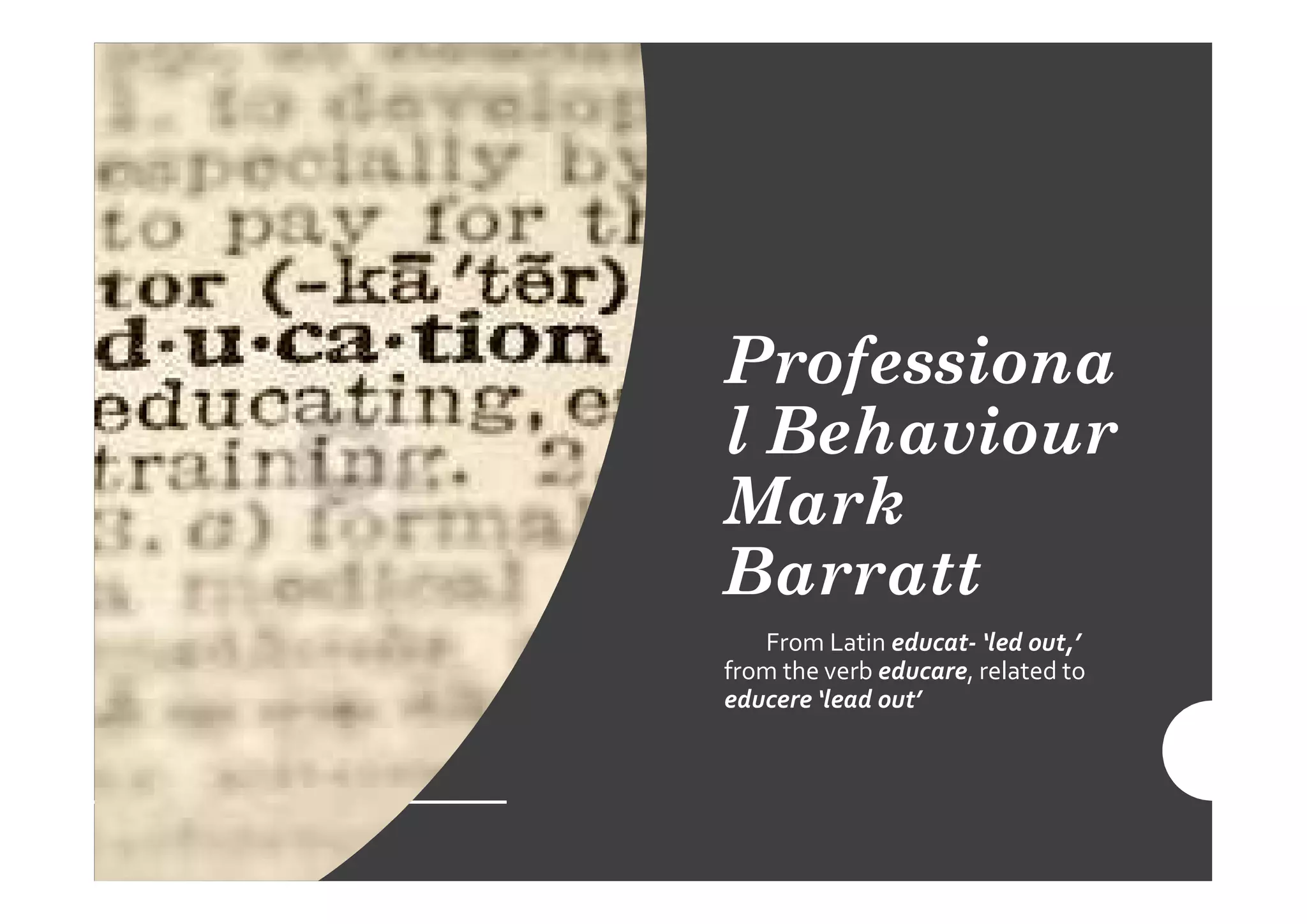 Professional Behaviour | PPT