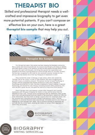 A Great Collections of Bio Samples That Stand Out | PDF | Resume ...