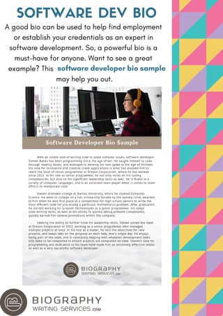 A Great Collections of Bio Samples That Stand Out | PDF | Resume ...