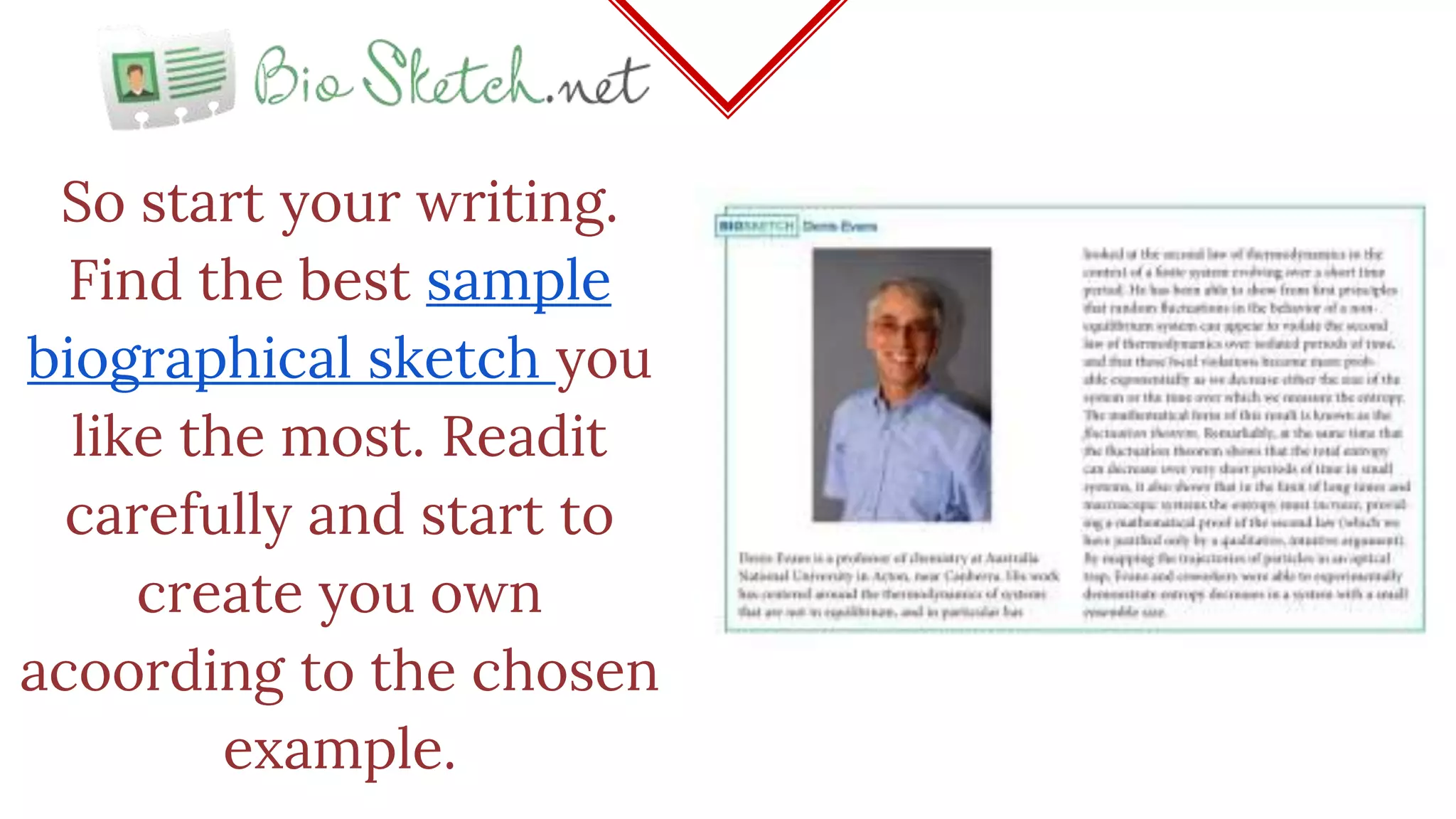 Professional Biosketch Examples For Everyone | PPTX