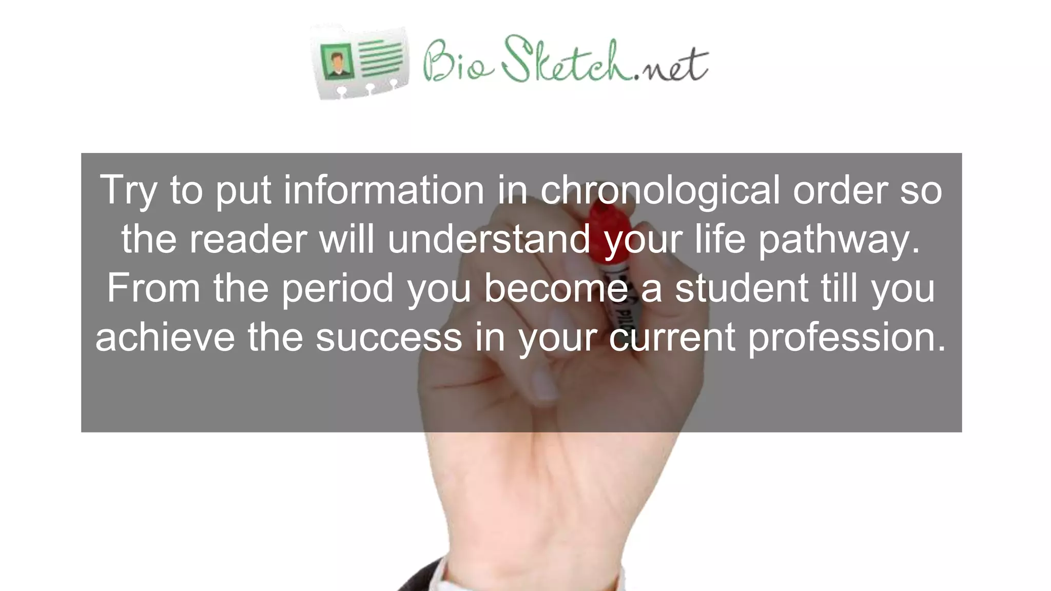 Professional Biosketch Examples For Everyone | PPTX