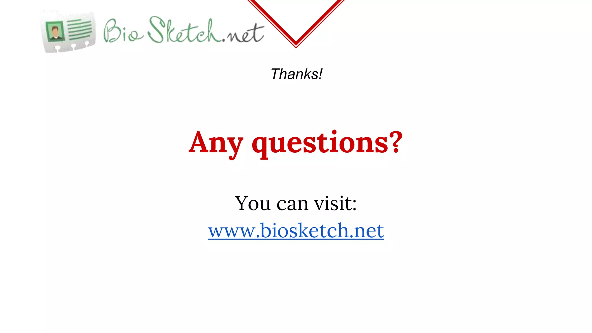 Professional Biosketch Examples For Everyone | PPTX