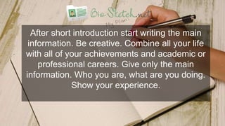 Professional Biosketch Examples For Everyone | PPTX