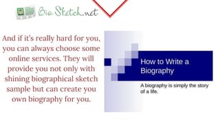 Professional Biosketch Examples For Everyone | PPTX