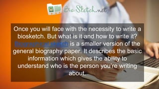 Professional Biosketch Examples For Everyone | PPTX