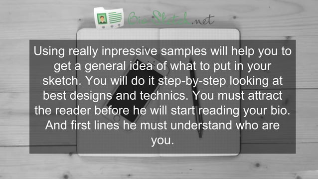 Professional Biosketch Examples For Everyone | PPTX | Drawing and ...