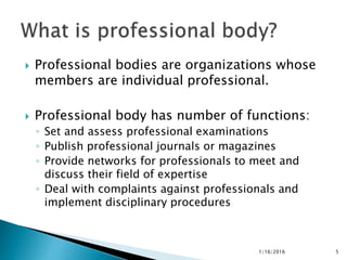 Professional bodies in it | PPTX