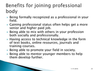 Professional bodies in it | PPTX