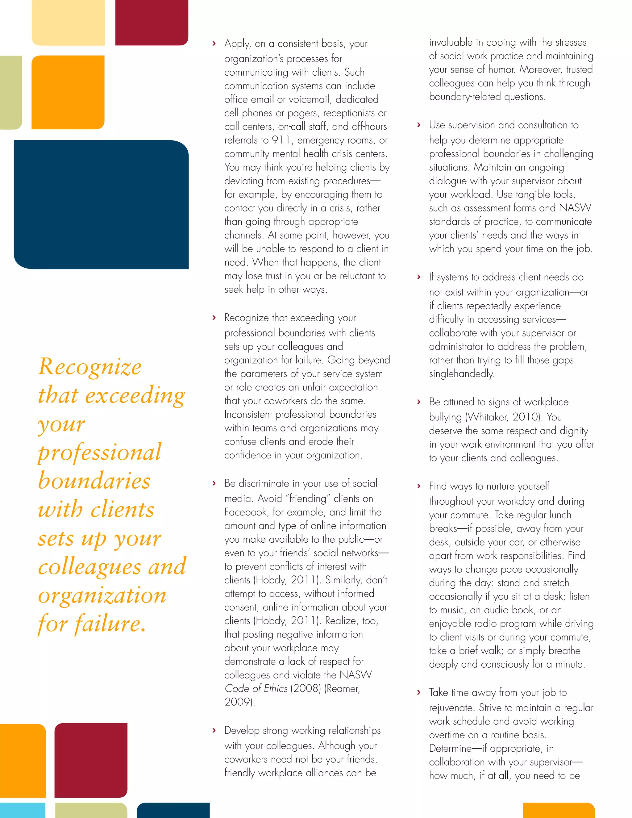 Setting & Maintaining Professional Boundaries | PDF