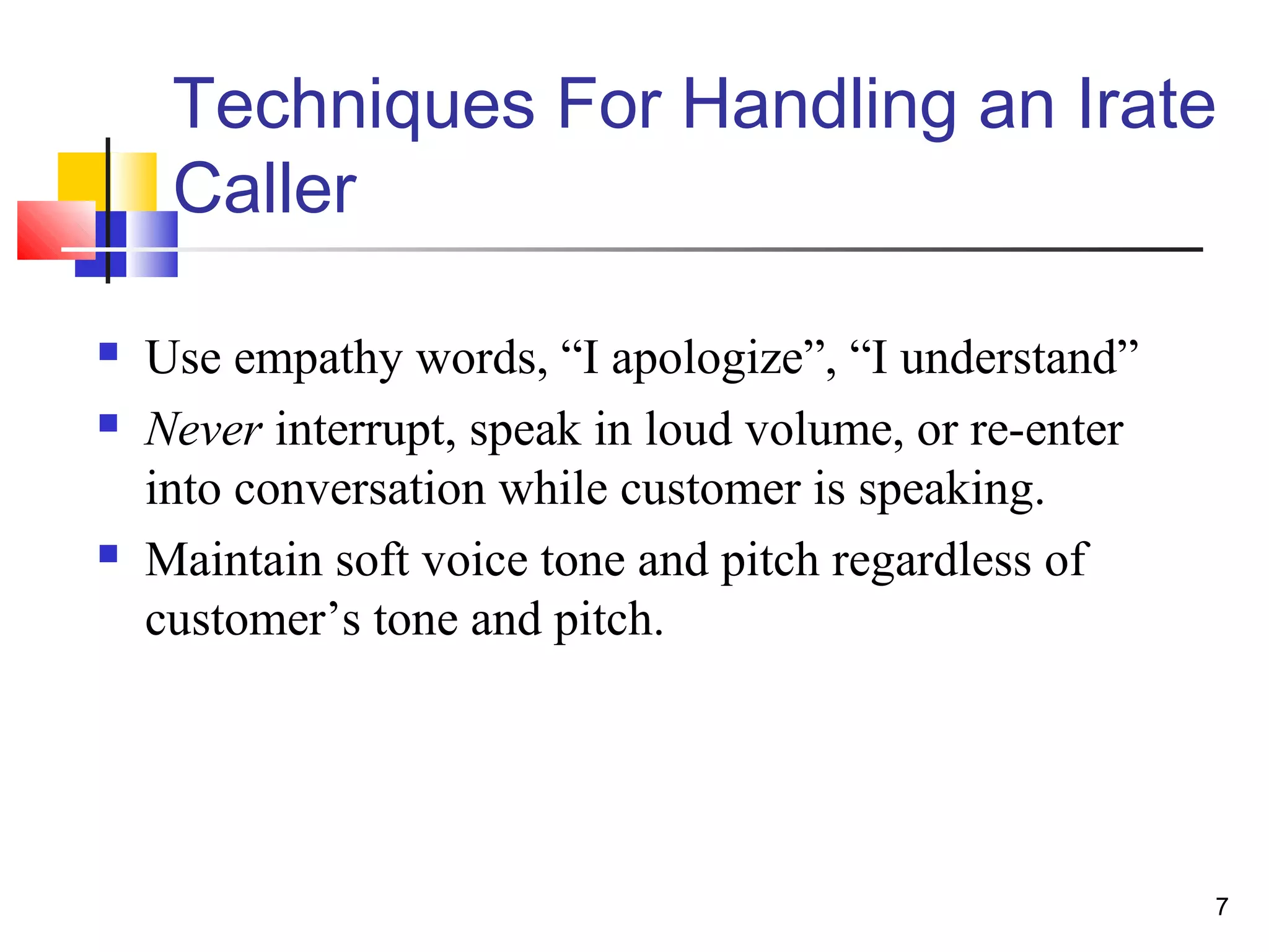 Professional call handling techniques (1) | PPT
