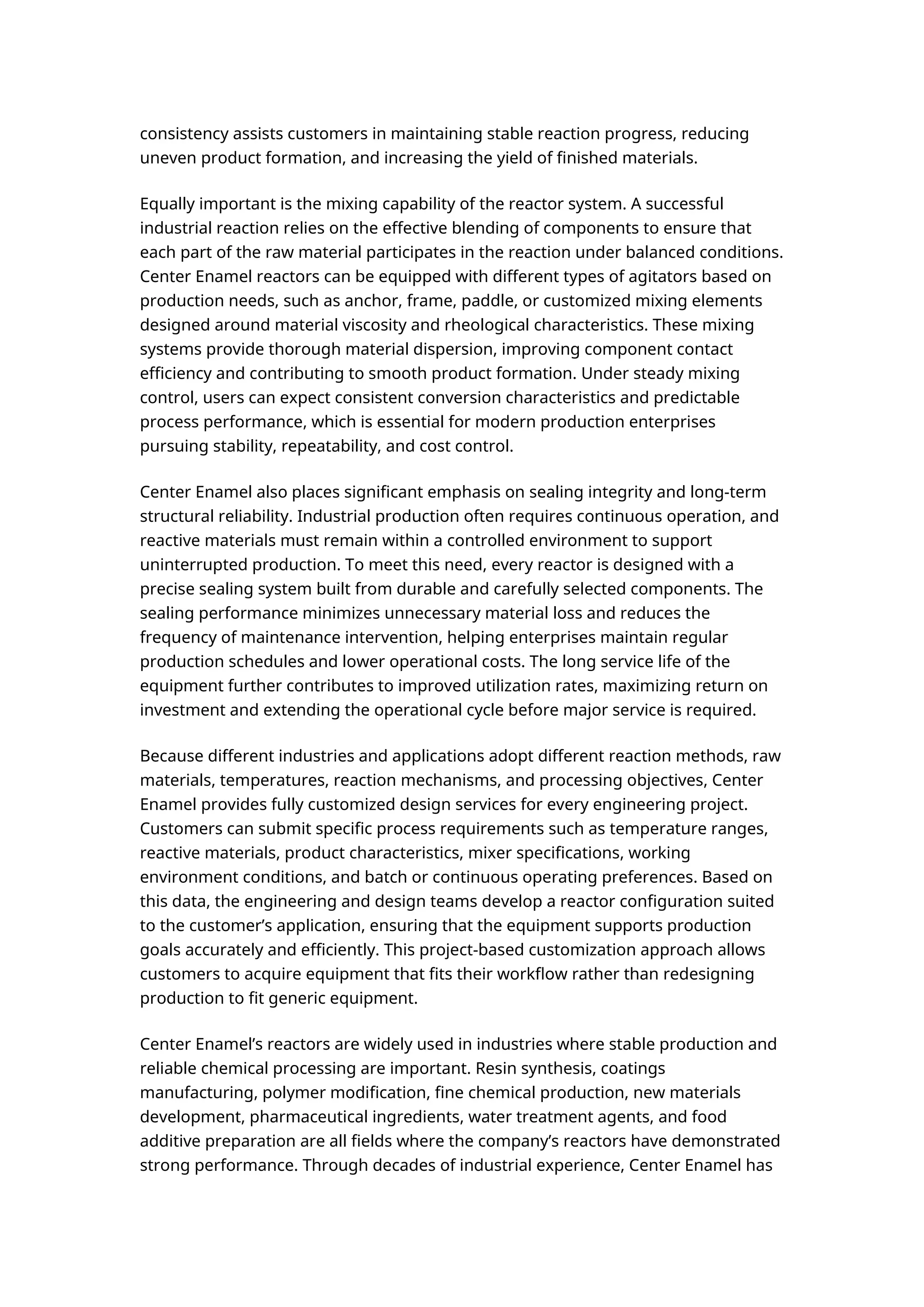 Professional Chemical Reactor Solutions Supporting Continuous and Efficient Industrial Processes ...