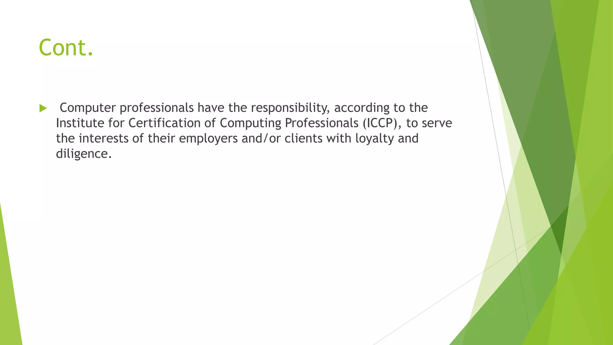 Professional code of Ethics | PPTX