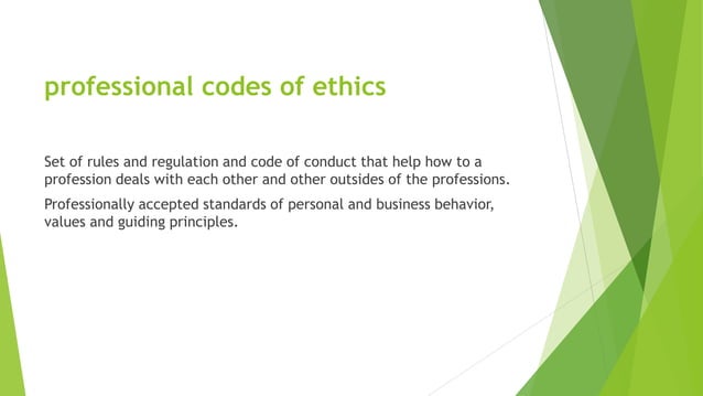 Professional code of Ethics | PPTX